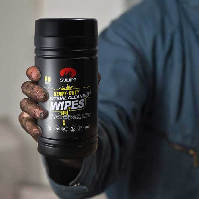 Use Industrial Hand Cleaning Wipes To Clean Dirty Hands-Sywipe